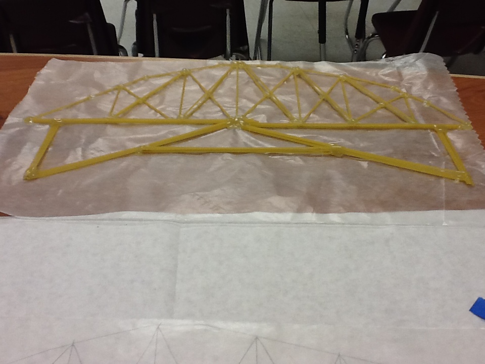 1Lily and Tay's Place: Gluing Our Pasta Bridge