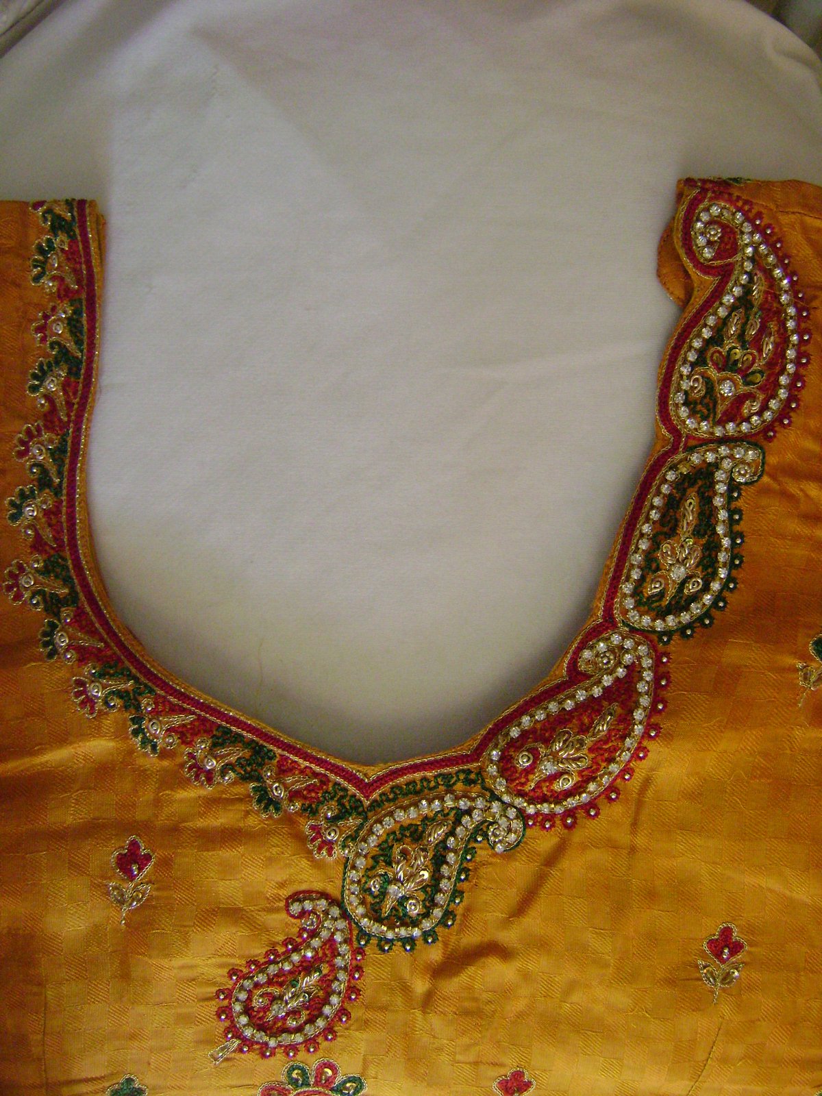 Manithan-tamilan-indian: hand embroidery blouse with stone,zari,zardozi ...