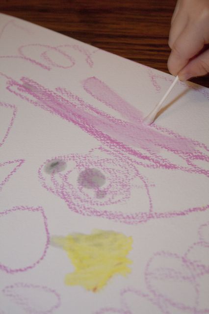 Experiment with Oil Pastels by Adding Baby Oil - Life with Moore Babies