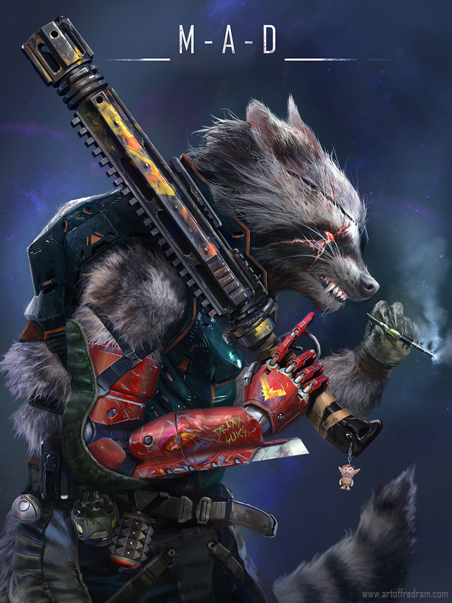 Rocket Raccoon Concept Art