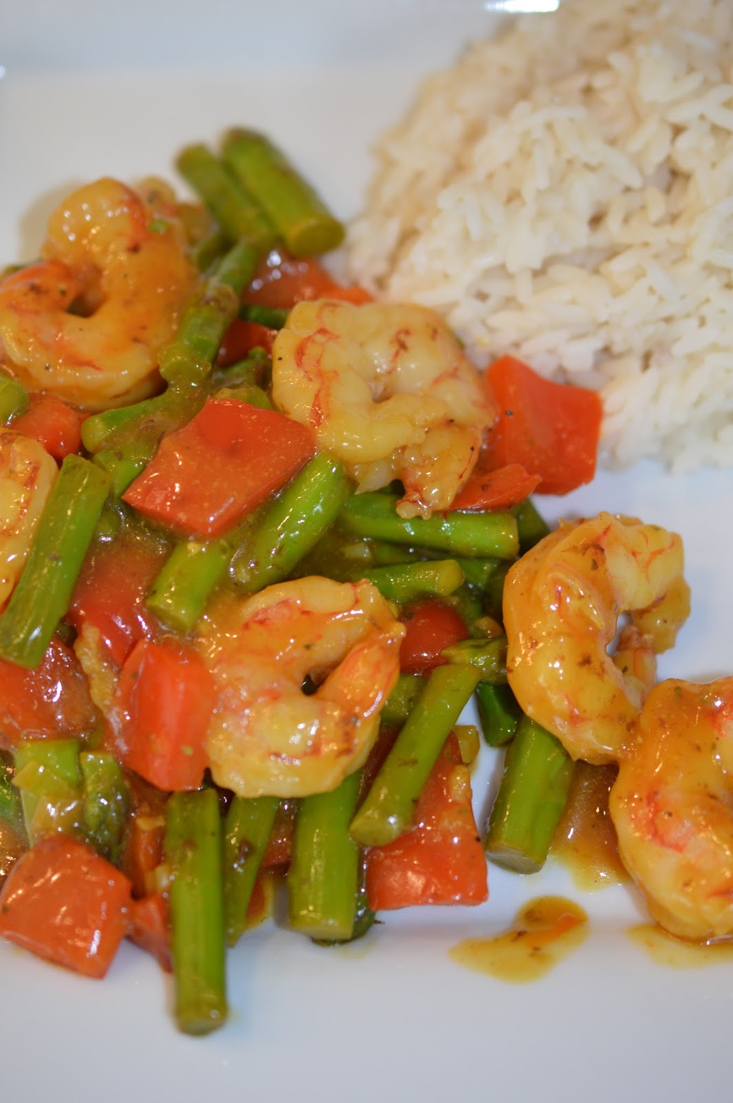 Lili popotte: Sauté de crevettes et asperges