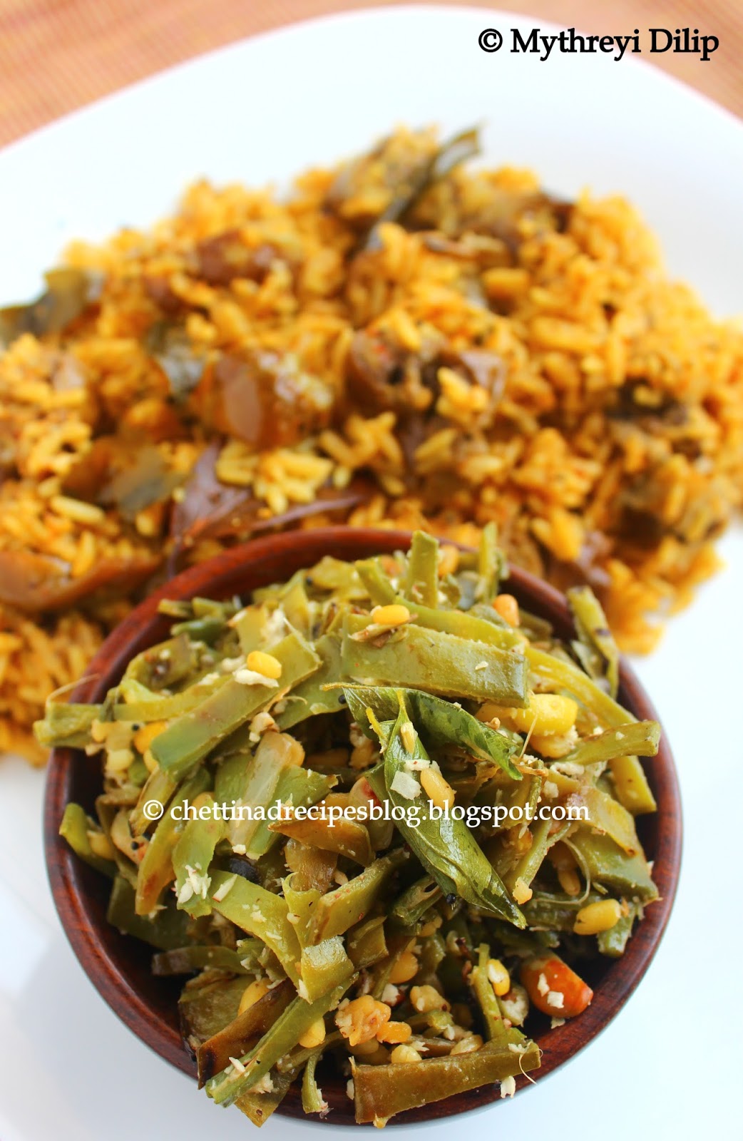 Avarakkai Poriyal / Stir fry Broad beans with coconut - Chettinad Recipes