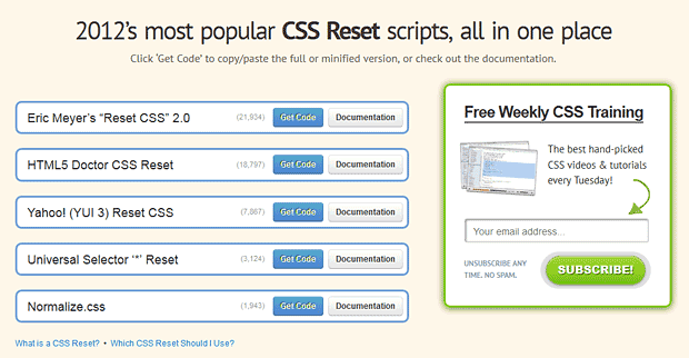 Manit Tree Most Popular Css Reset Scripts All In One Place