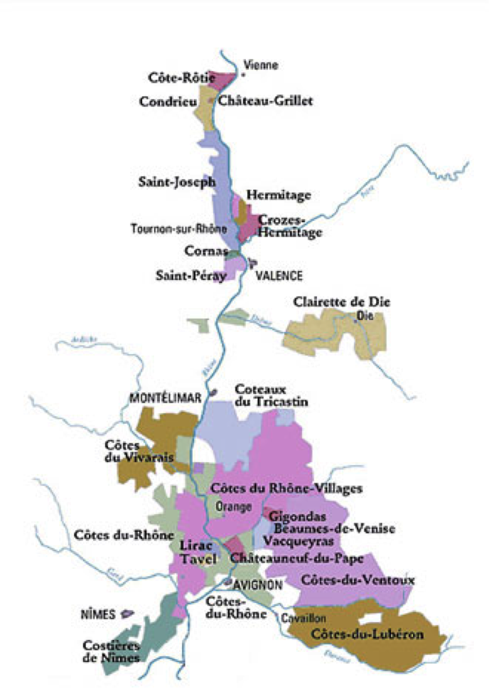 法國隆河流域Côtes du Rhône葡萄酒產區簡介