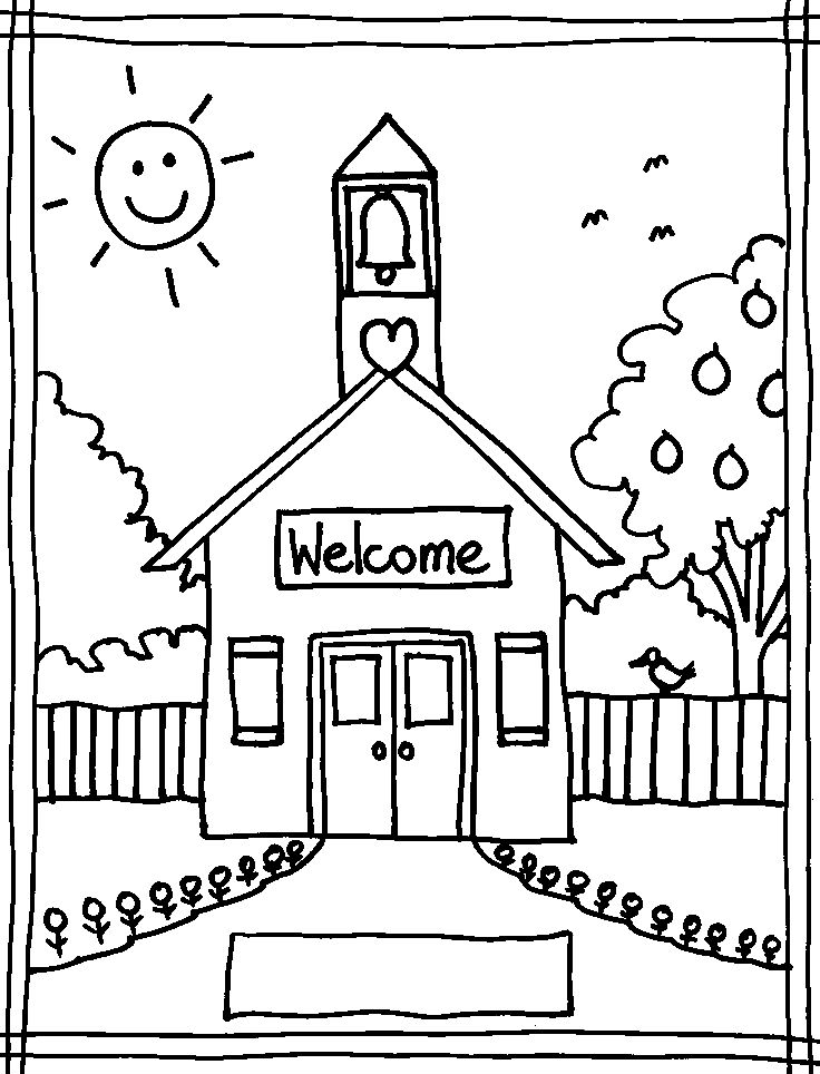 Educational Coloring Pages Images: School Picture Colouring Kids