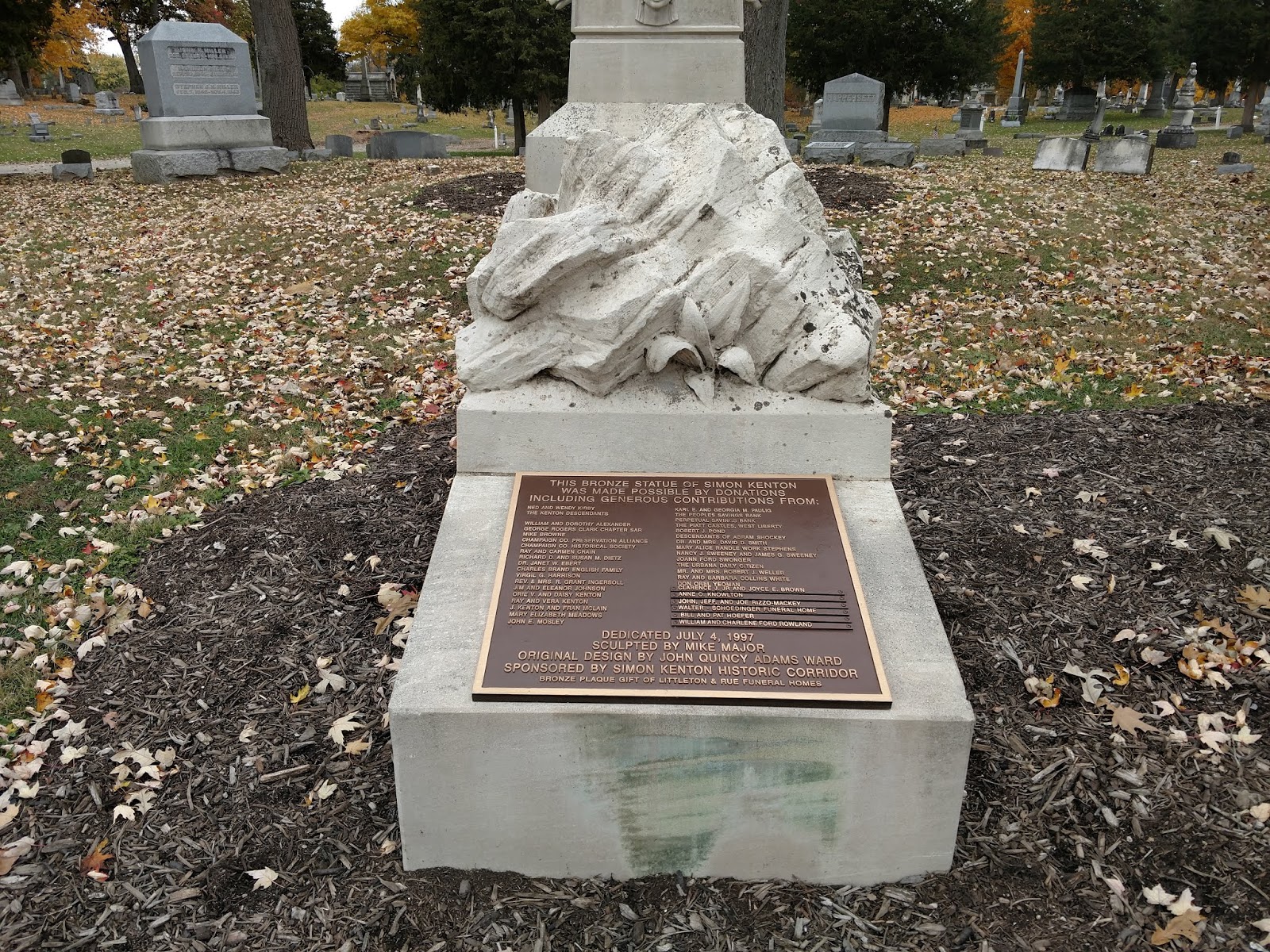 Travels of a Hobgoblin Taphophile: Simon Kenton - Oak Dale Cemetery