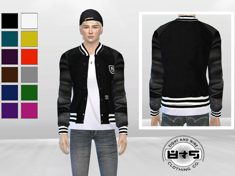 Contenido Personalizado para Sims 4: Baseball jacket para Sims 4