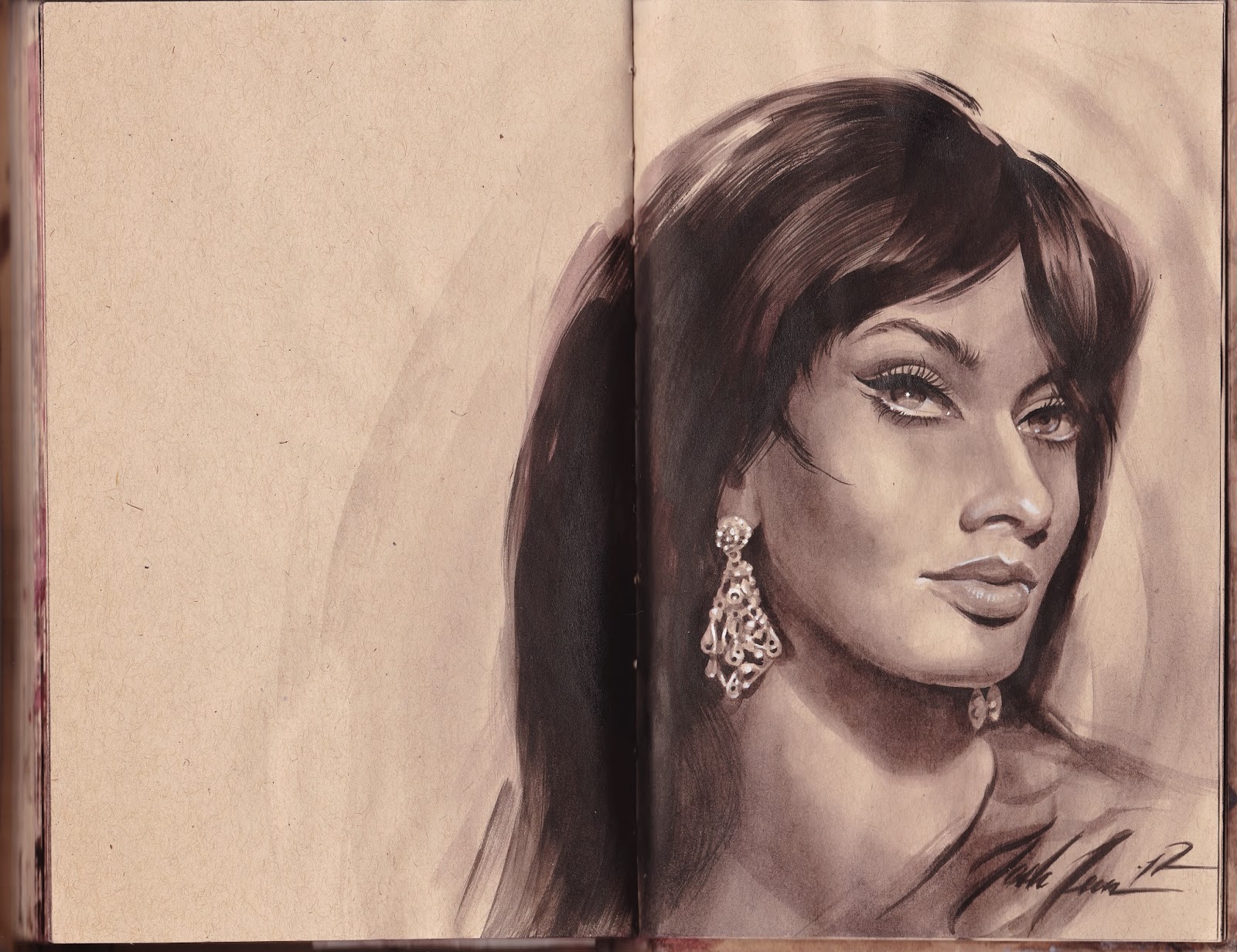 The Art of Joshua Leon: Wash drawing done in my sketchbook