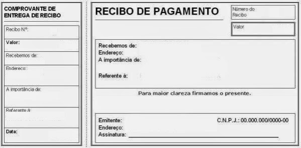 Recibo Pronto - Modelos para Preencher e Imprimir - Toda Atual