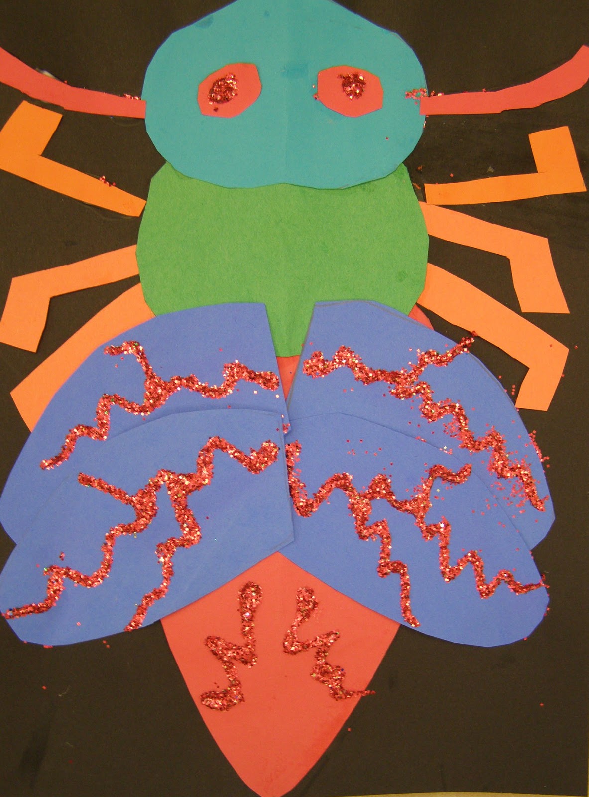 Welcome to Mrs. Peterson's Art Class!: Symmetrical Insect Collage