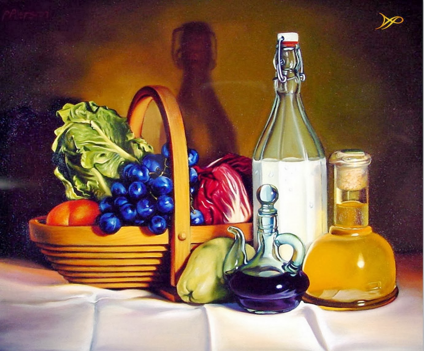 El arte es su máxima expresión : Pecioso Bodegón de Uvas Azules ...