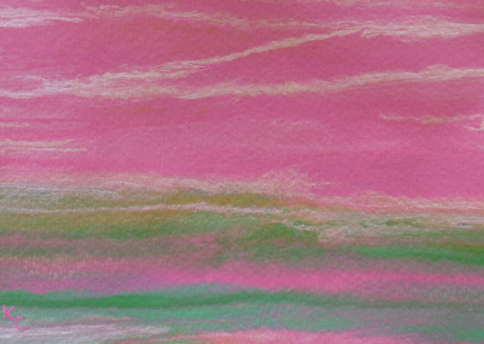 Kimberly Conrad Daily Paintings: In a Pink Land, 5"x7" Pink Art for the ...