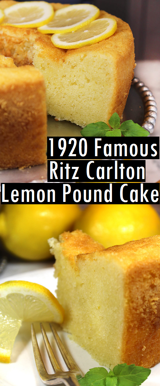 Ritz Carlton 1920 Lemon Pound Cake Recipe - Banana-breads.com
