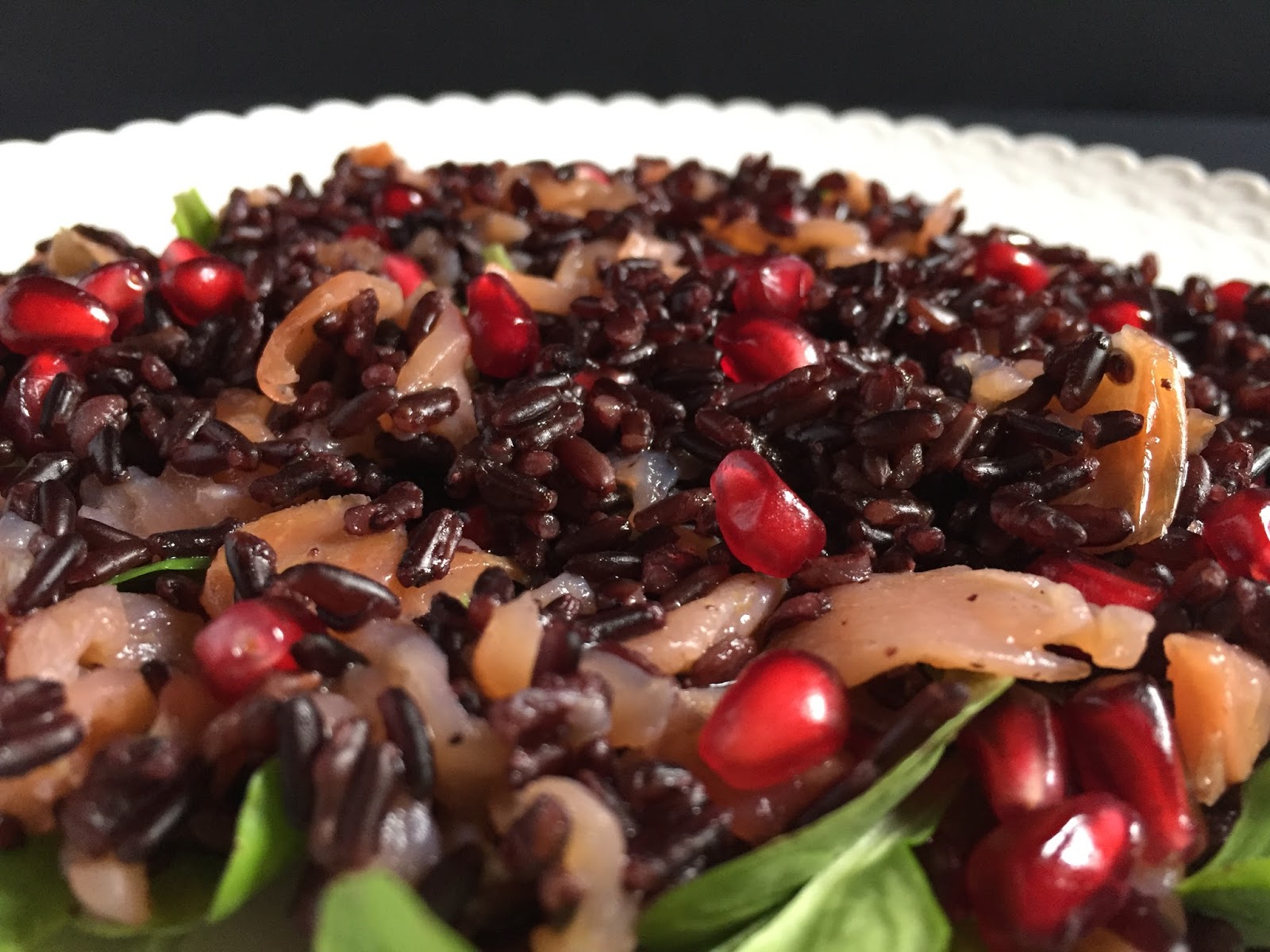 Inglourious Bananas: Venere Rice with Smoked Salmon and Pomegranate ...