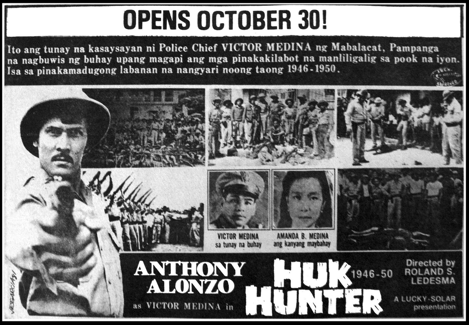 Video 48: ANTHONY ALONZO AS VICTOR MEDINA, THE "HUK HUNTER" (1981)