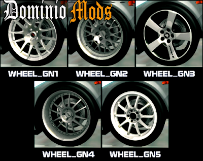 GTA SA/ IV/ ZMODELER Dominio mods: GTA SA - PACK DE RODAS