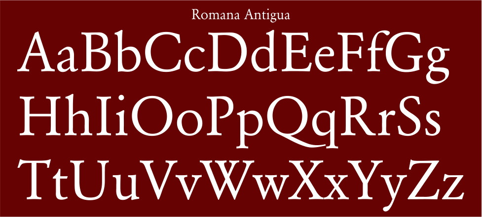 Tipografia - Consejos: Romana Antigua