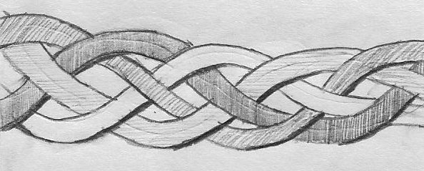 Gags' Blog: Sticky Note Sketch: Rope Braid