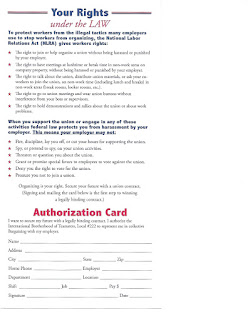 Union Alley Cat: What An Authorization Card Looks Like.