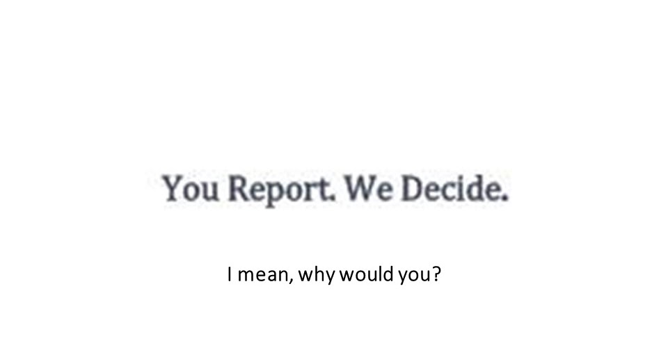 Epitome: How to create a culture of non-reporting