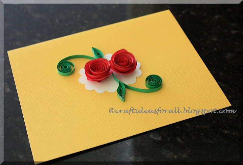 Craft Ideas for all: Summer Craft Classes - Spiral roses card with ...