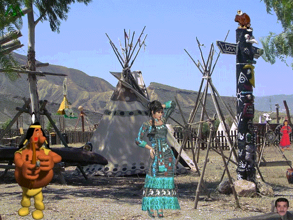 GIF ANIMADOS... : GIF ANIMADO DE MUJER EN POBLADO INDIO 184