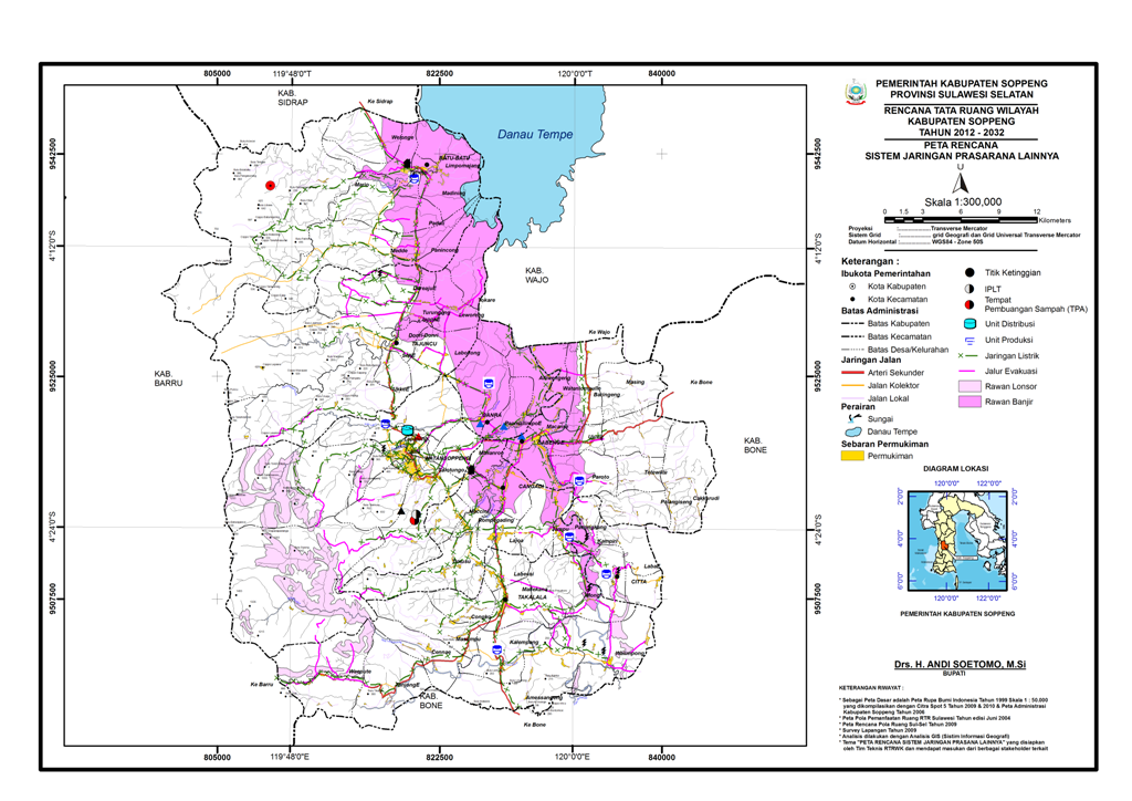 Peta Kabupaten Soppeng