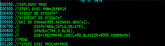 MAINFRAMES....: JCL procedure