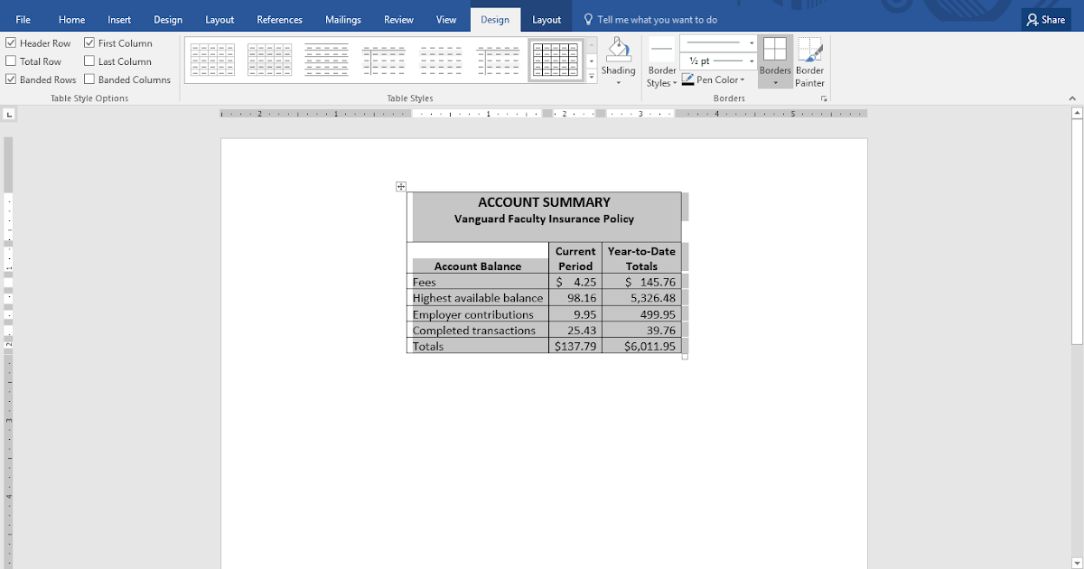 How to remove borders in tables and insert some borders back in the table