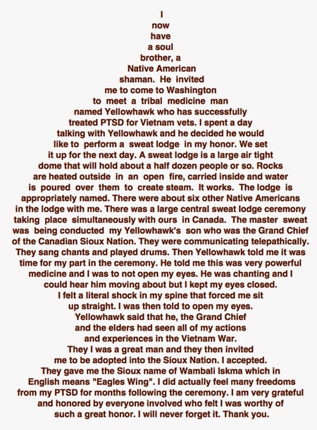 Poetry from the Pen of David Rose: Eagles Wing (Shape Poem)