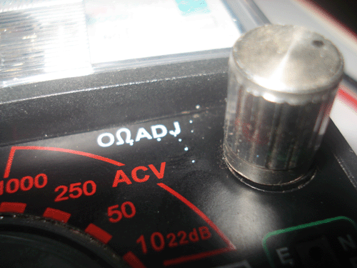 The Zero Ohms Adjusting Knob on the Multi Tester Tool - Basic ...