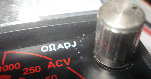 The Zero Ohms Adjusting Knob on the Multi Tester Tool - Basic ...