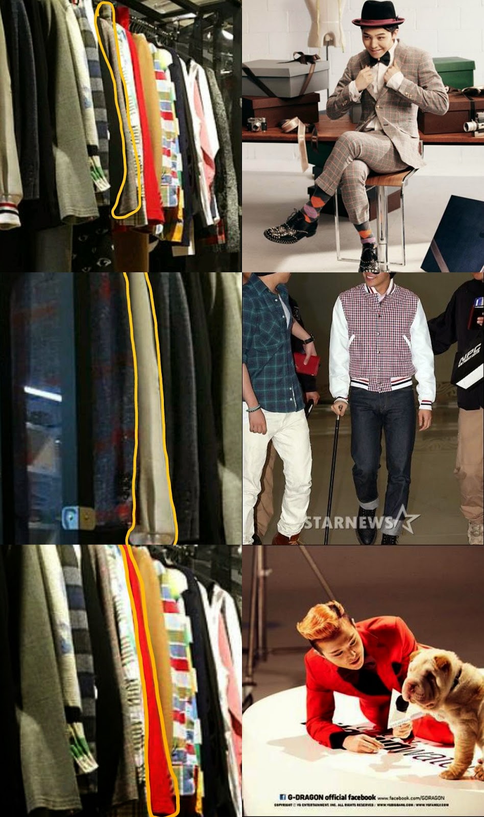 YG artists clothes including G-Dragon, Sandara Park, Taeyang, and more ...