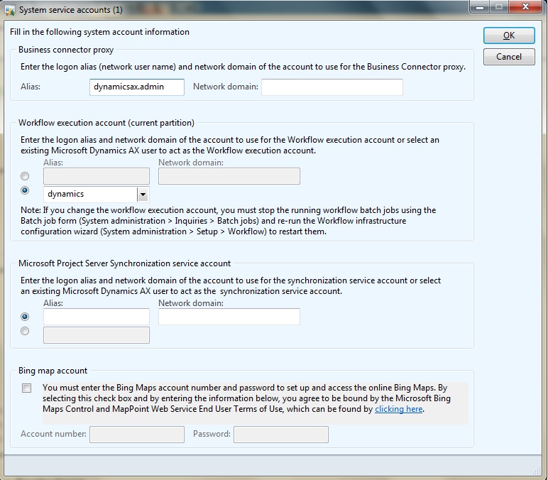 Workflow configuration Microsoft Dynamics AX