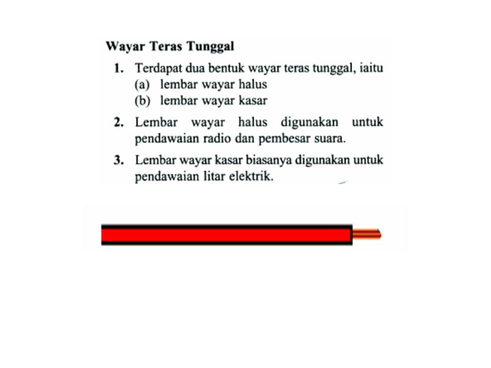 KHB - ERT: WAYAR TERAS TUNGGAL