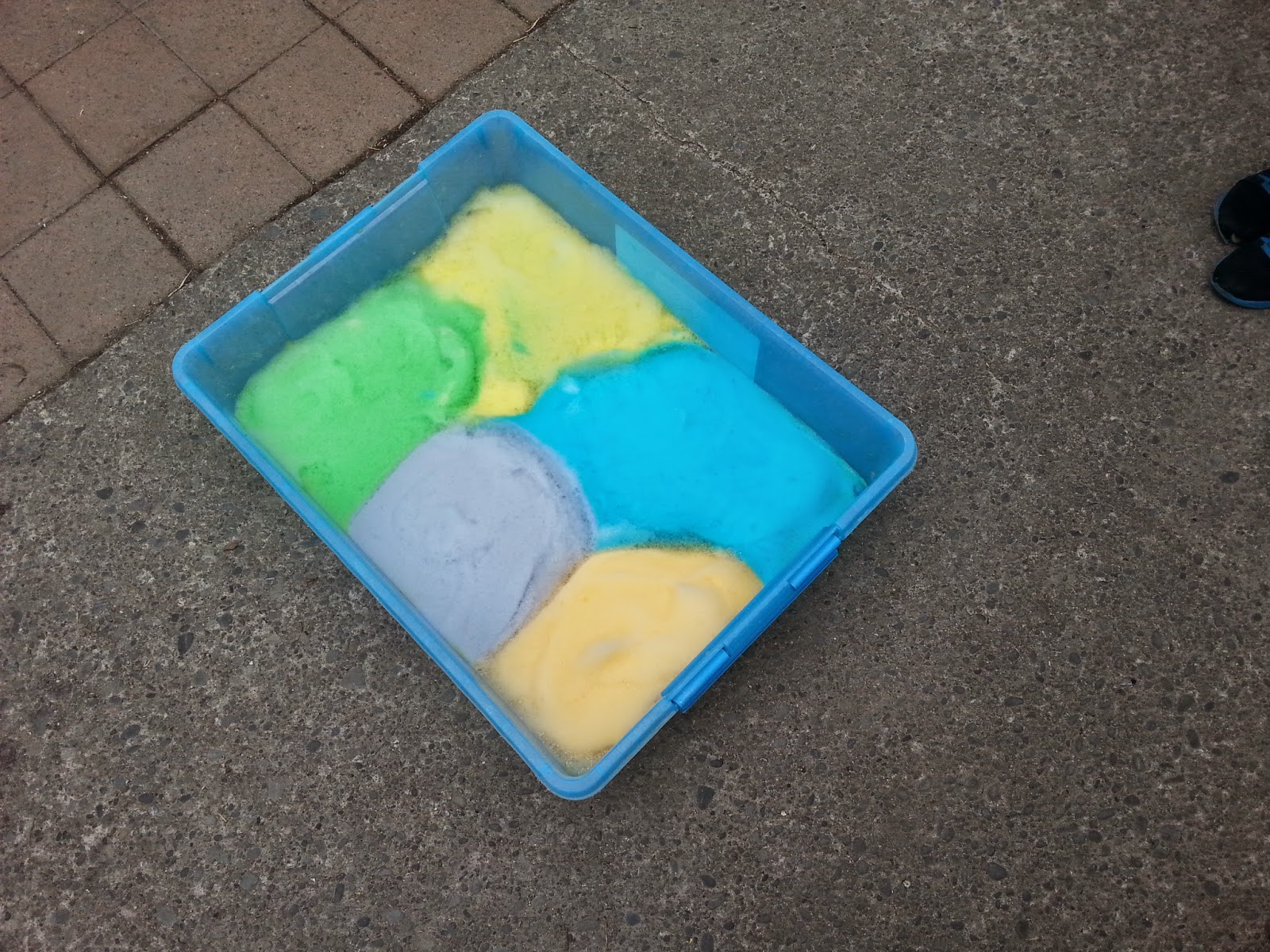 What are we doing today?: Coloured foam!
