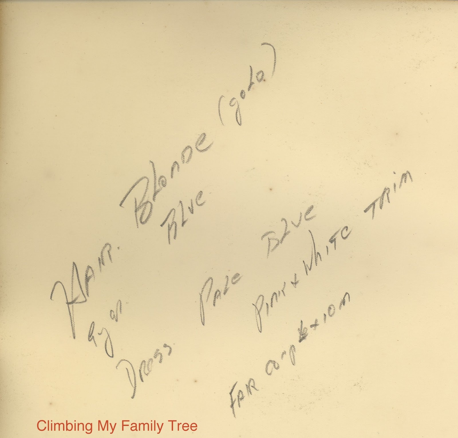 Climbing My Family Tree: Family History Month: Color Me Blonde and ...