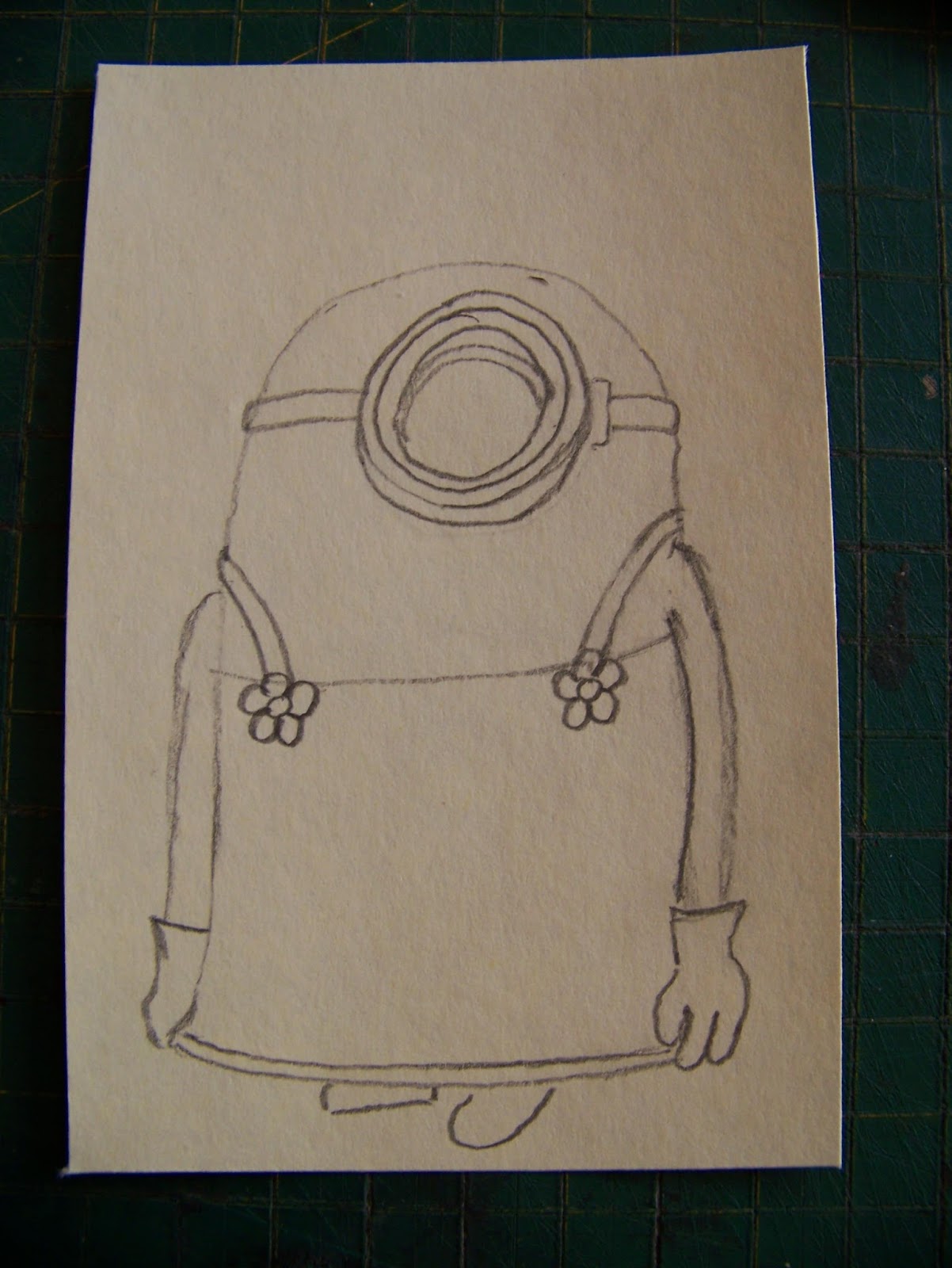 A Pretty Talent Blog: Draw a Minion step by step en turn it into a card