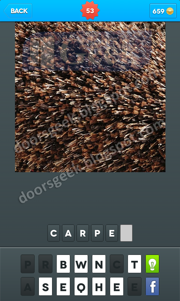 Zoomed In - Photo Word Game Level 53 ~ Doors Geek