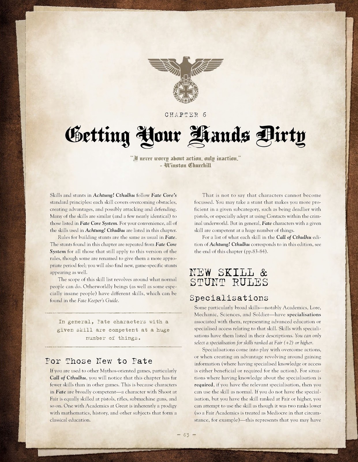 Susurros desde la Oscuridad: Achtung! Cthulhu: FATE investigator's guide