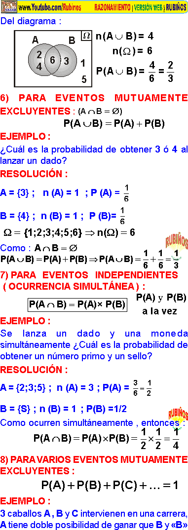 CÁLCULO DE PROBABILIDADES FÓRMULAS Y EJEMPLOS RESUELTOS PDF