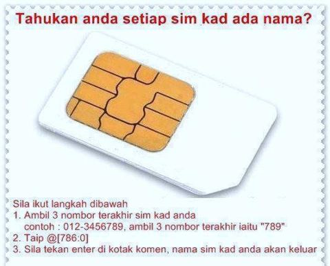 Sim Kad Pun Ada Nama. | BLOG SHARIFDEZ