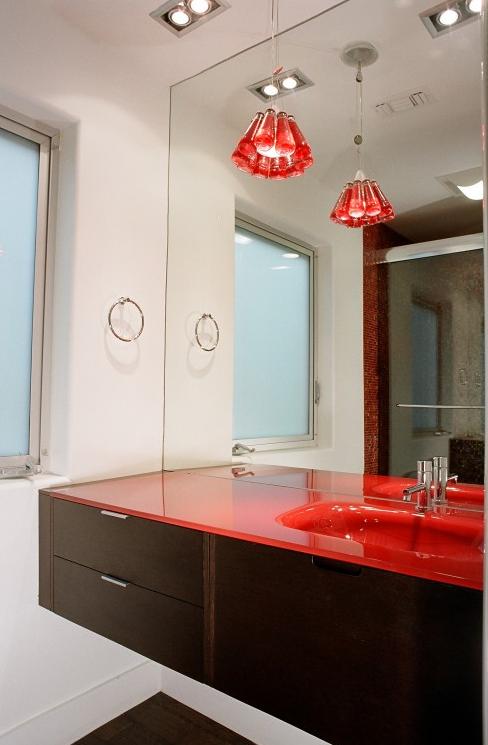 Delorme Designs: SEEING RED!! RED COUNTERTOPS.