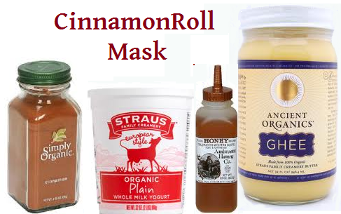 Blossoms and bundles: Cinnamon Roll mask