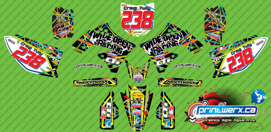 omecca custom graphic design: Wide Open Racing Team Graphics
