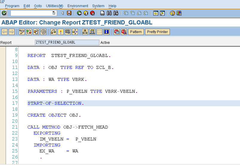 SAP TECH: Global Class : Friends