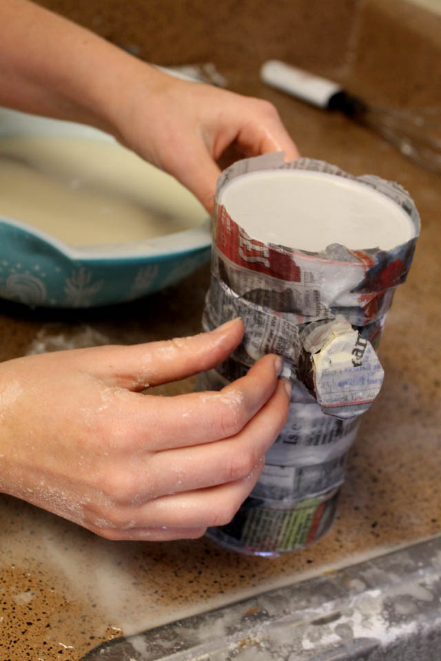 Recycled Cardboard Tree Stumps DIY
