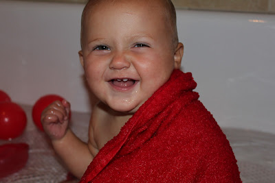 Play At Home Mom LLC: Red Bath (Infant Play)
