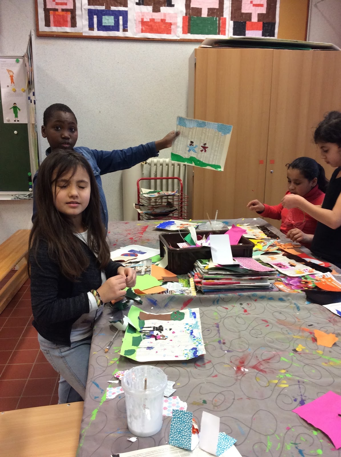 Klas Veerle en Tim: De nieuwe illustratietechniek : scheuren en plakken