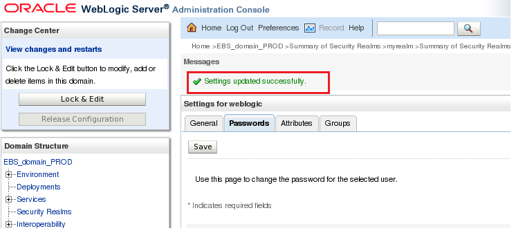 oracle change user password,Change Weblogic admin password in Oracle EBS R12.2-CSDN博客